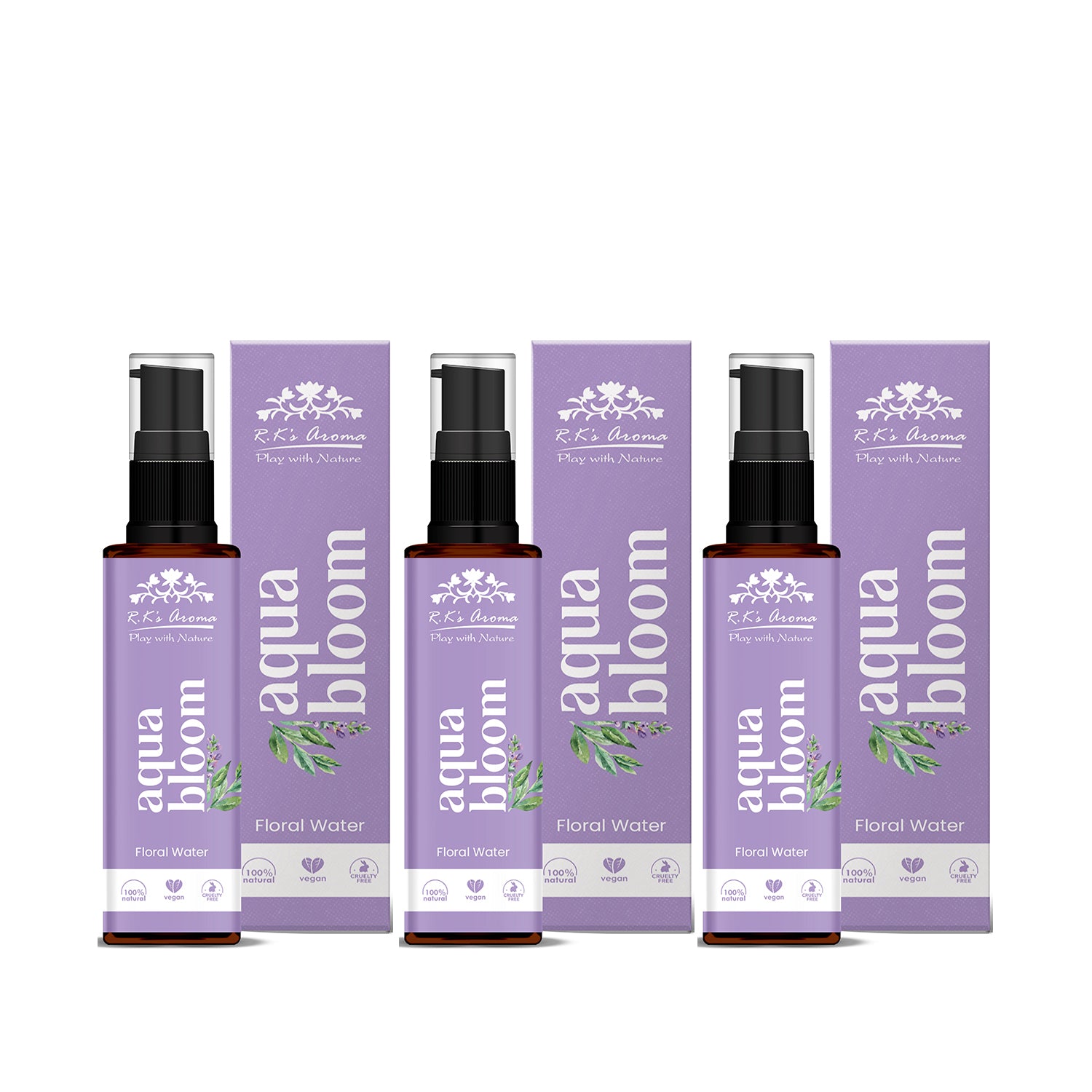 Aqua Bloom | Floral Water | Pack of 3